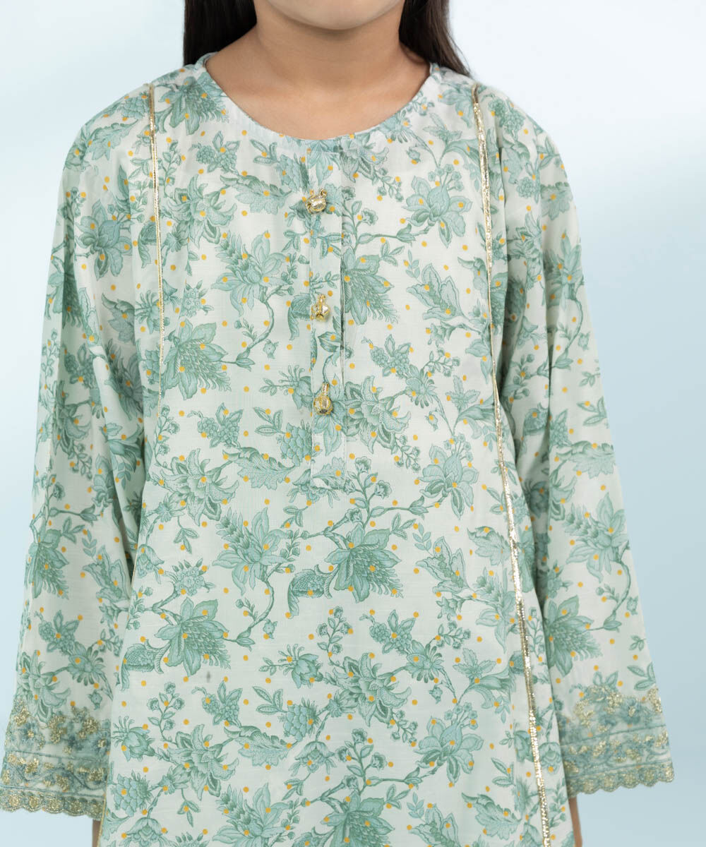 3 Piece - Printed Raw Silk Suit Sapphire PK